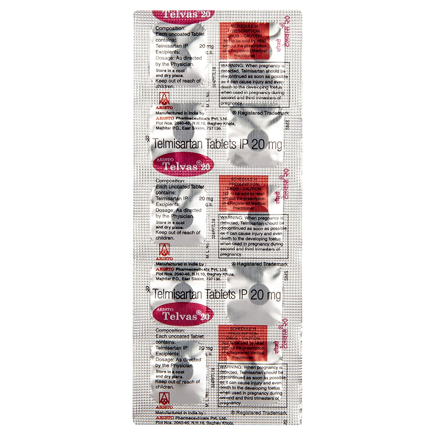 Shop Telvas 20mg - 15Tablets Online - Medizzo.com